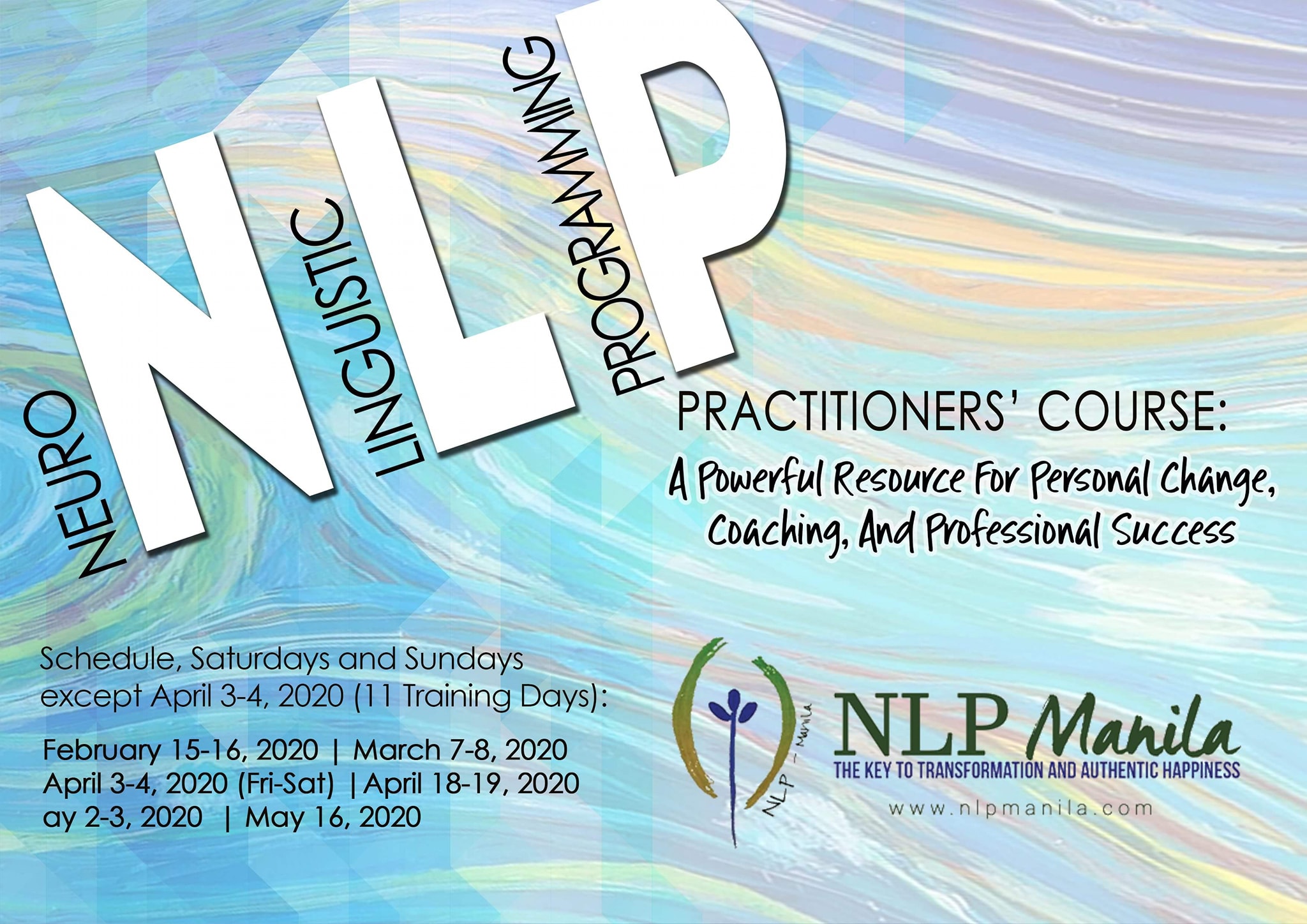 NLP PRACTITIONERS' CERTIFICATION COURSE 2020A: February to May 2020